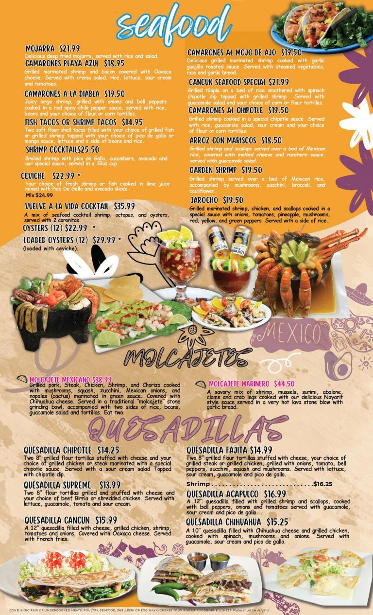 Menu – Cancun Mexican Grill Cantina
