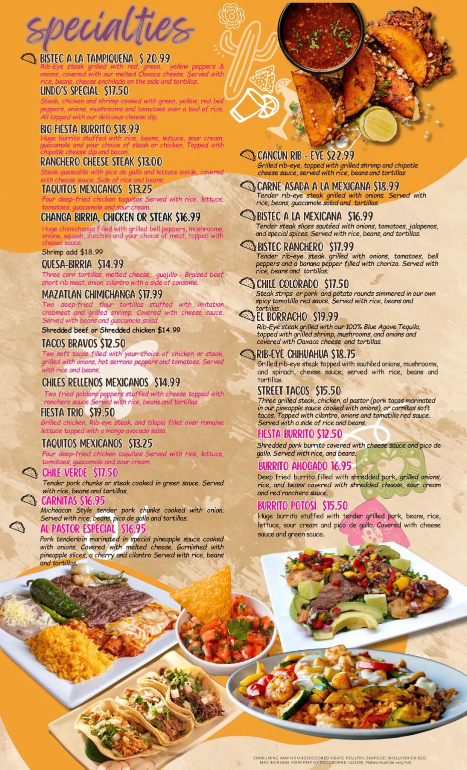 Menu – Cancun Mexican Grill Cantina