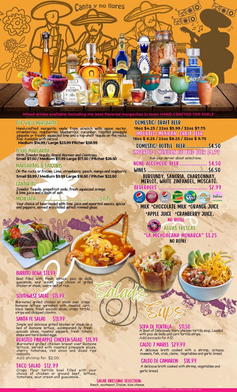 Menu – Cancun Mexican Grill Cantina
